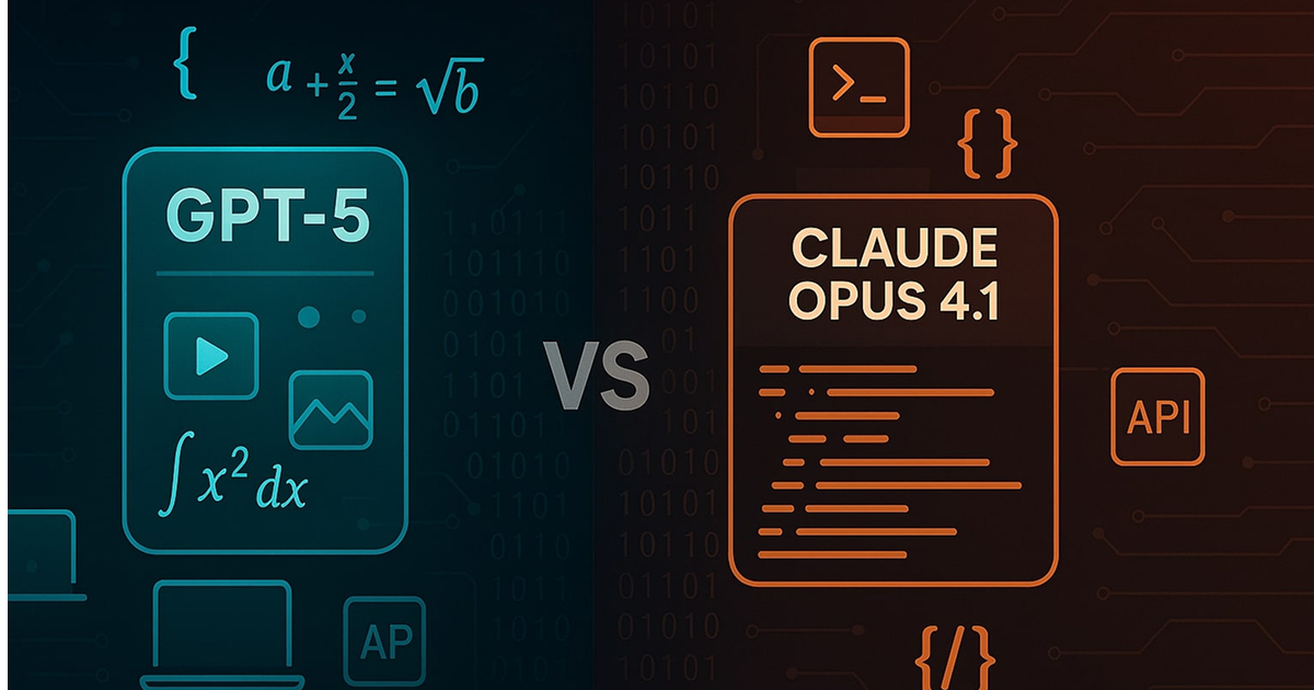 GPT-5 vs Claude Opus 4.1: The Ultimate Developer Showdown - Coding, Reasoning & API Performance